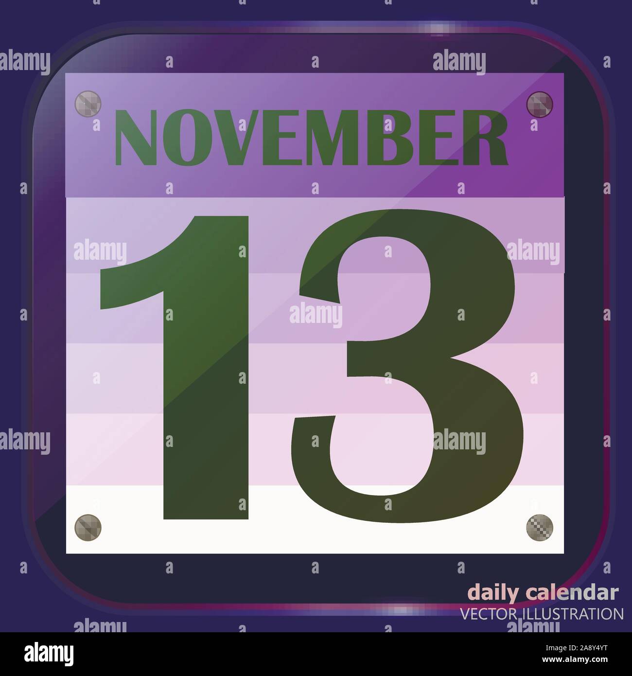 November 13 icon. For planning important day. Banner for holidays and ...