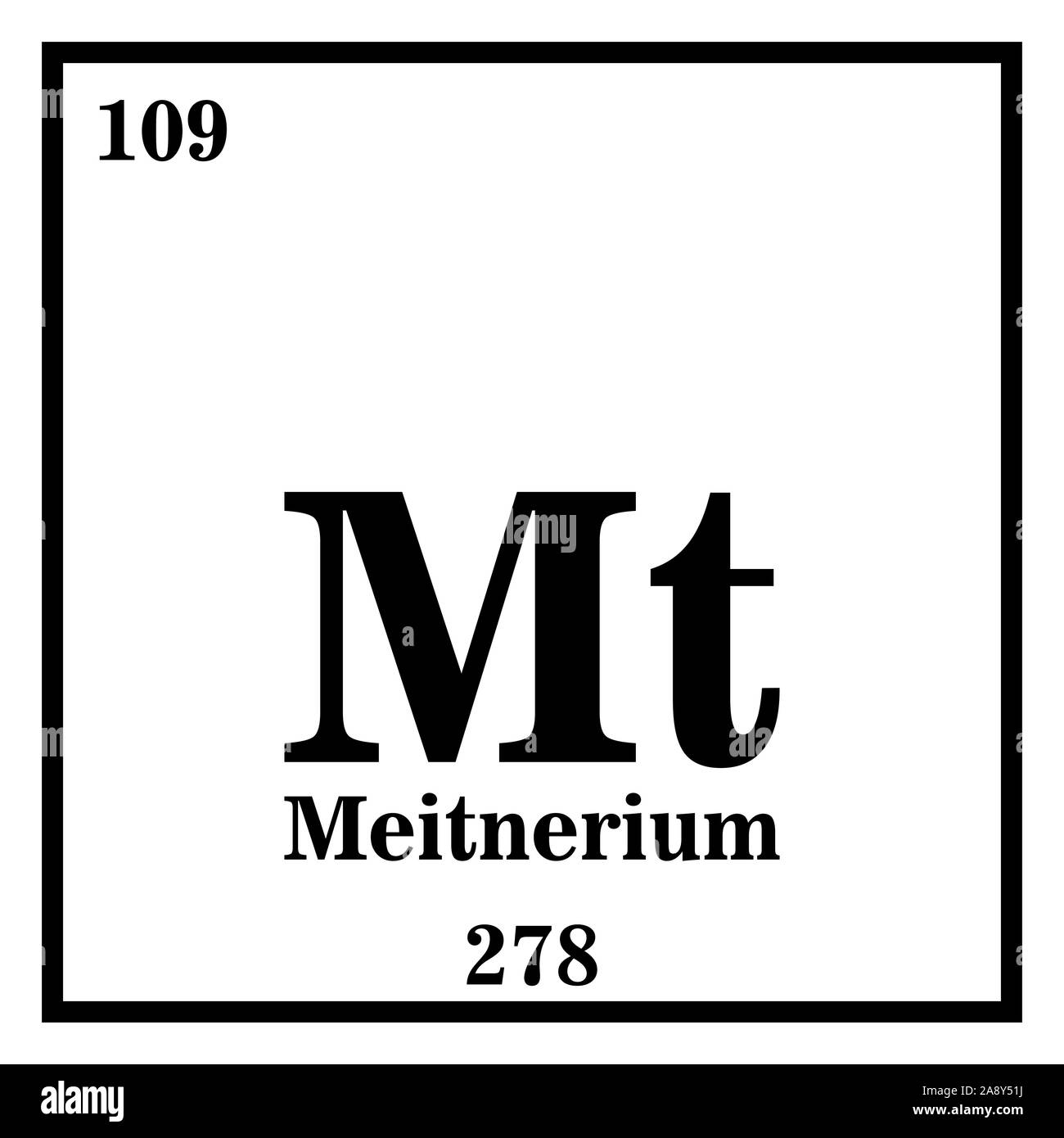 Meitnerium Periodic Table of the Elements Vector illustration eps 10 ...