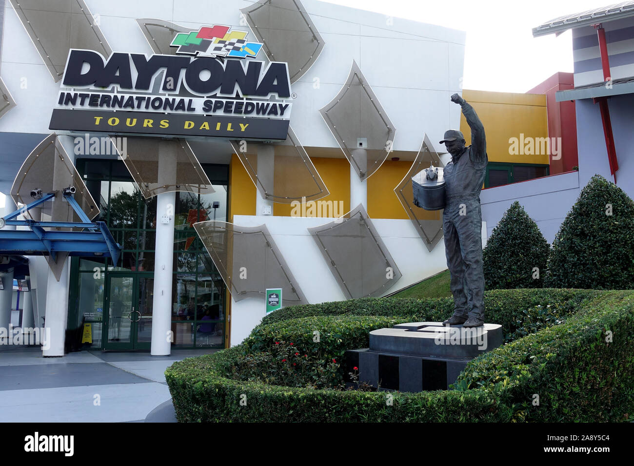 NASCAR Racing Driver Dale Earnhardt Sr Statue At The Daytona ...