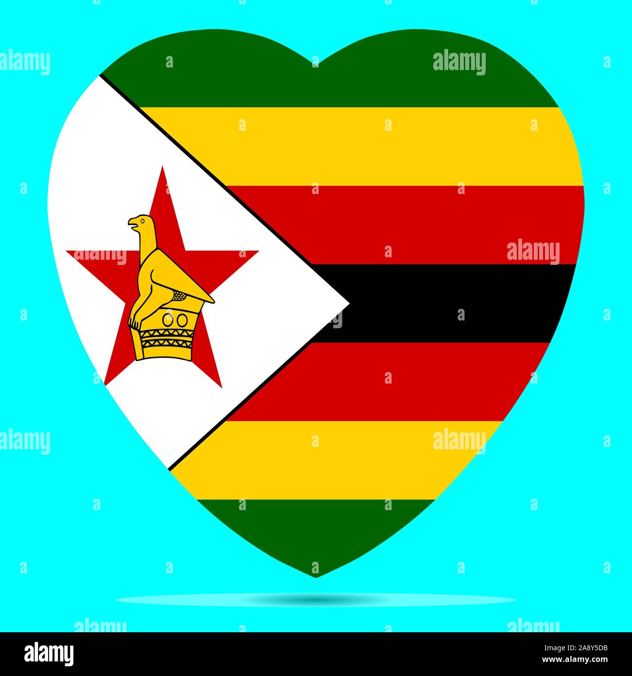 Love zimbabwe heart flag icon hi-res stock photography and images - Alamy