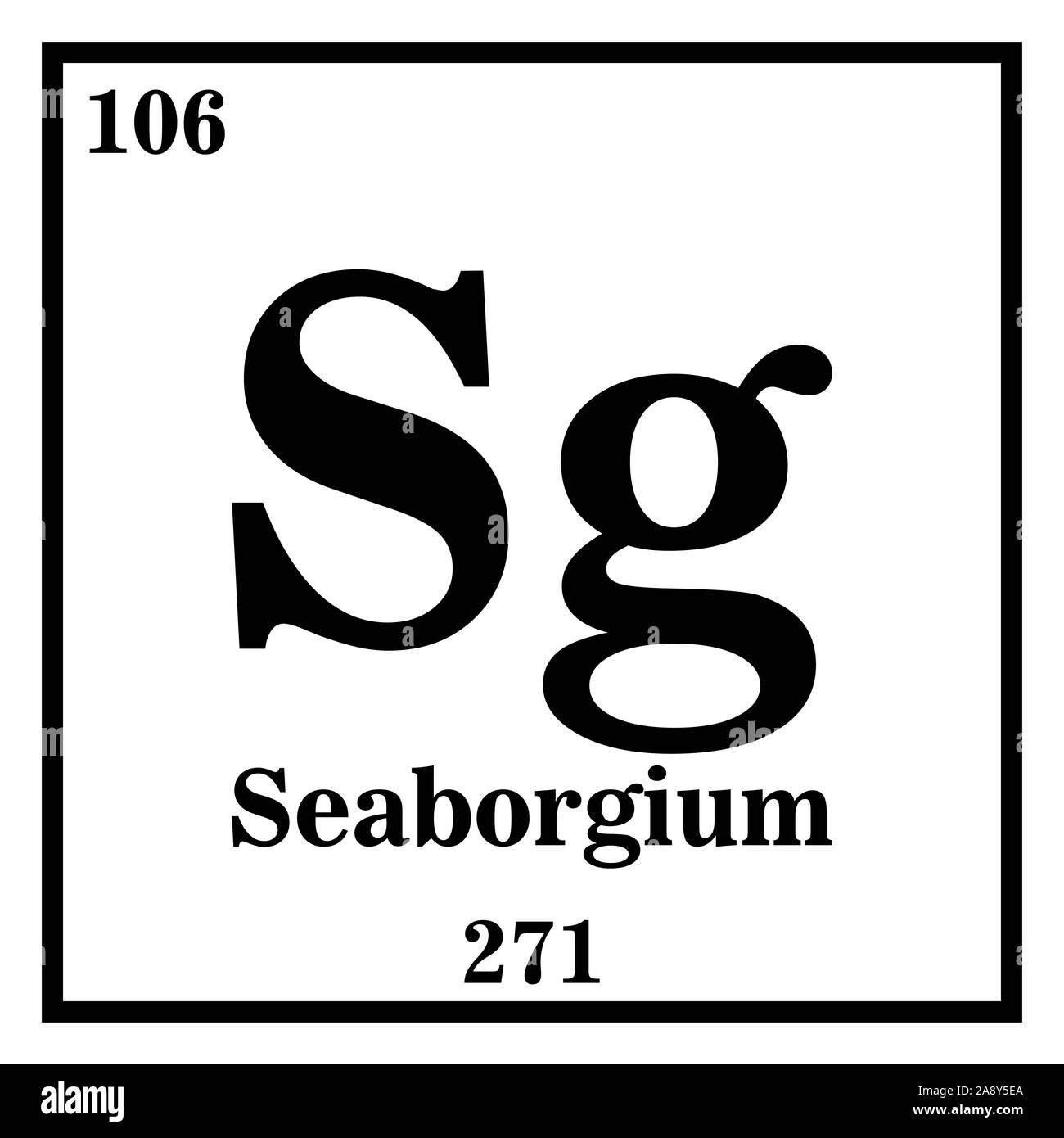 Seaborgium Periodic Table of the Elements Vector illustration eps 10 ...