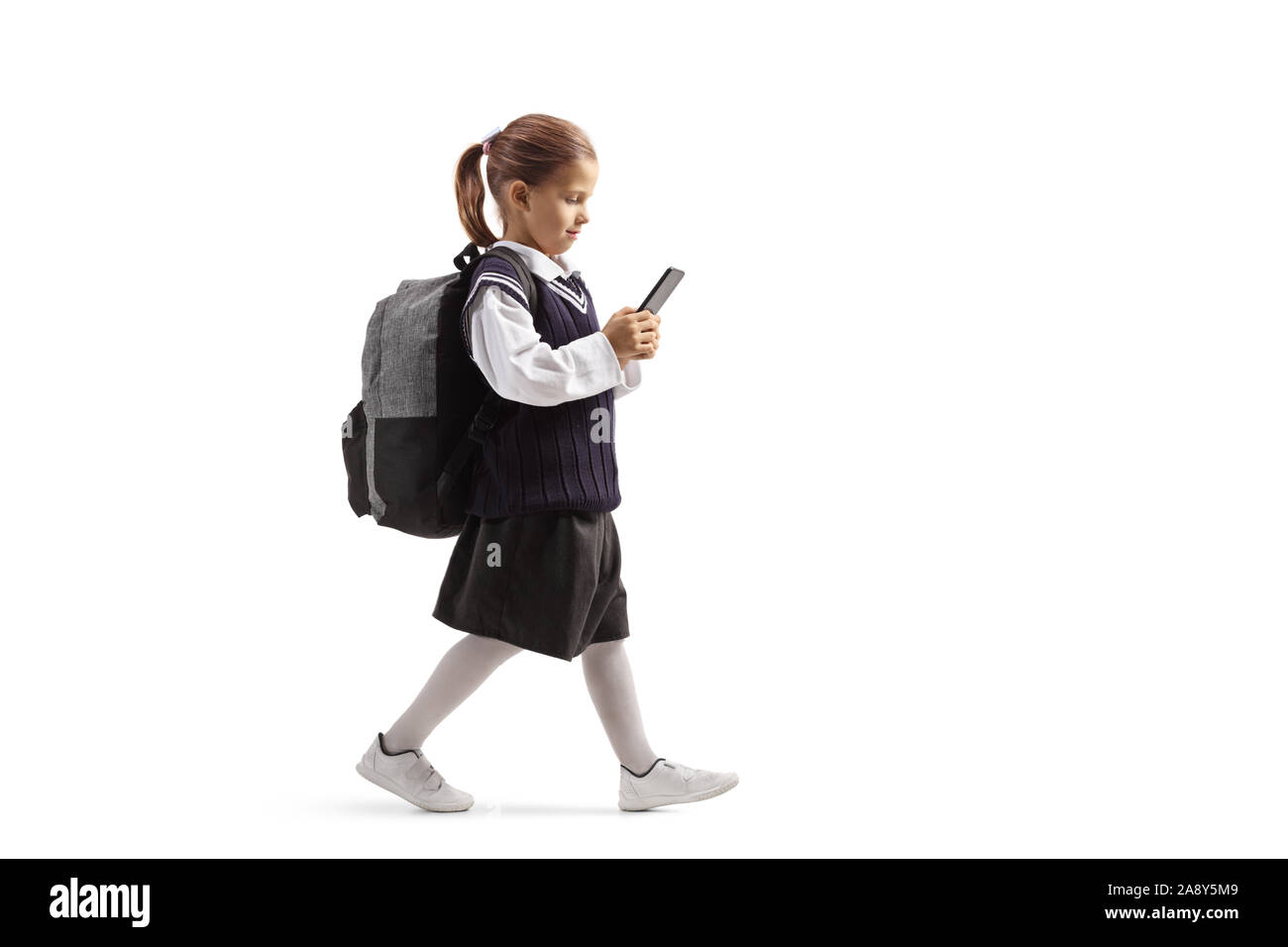 School girl profile school uniform hi-res stock photography and images ...