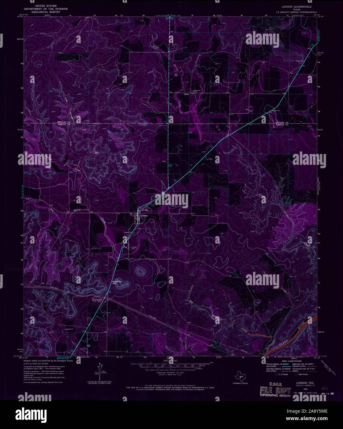 Map of london texas hi-res stock photography and images - Alamy