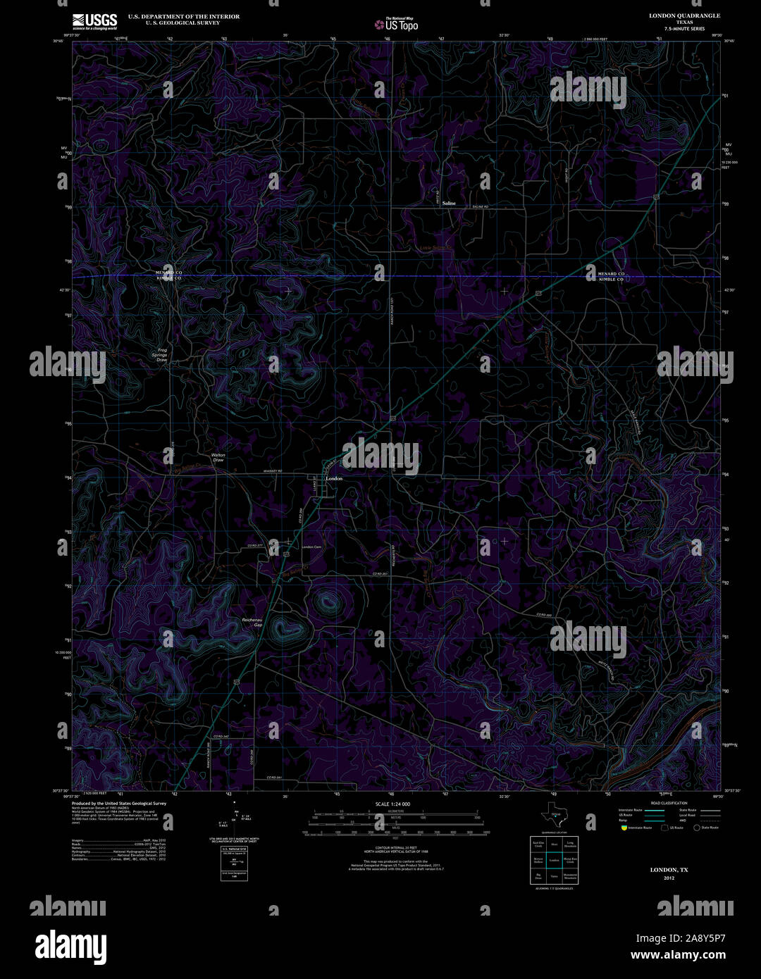 Map of london texas hi-res stock photography and images - Alamy