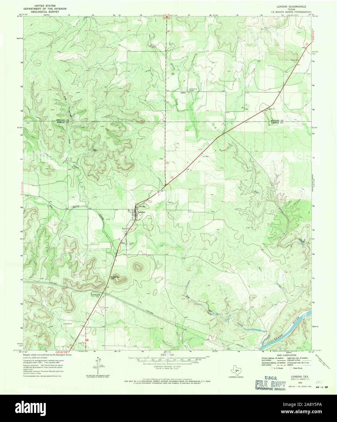 Map of london texas hi-res stock photography and images - Alamy