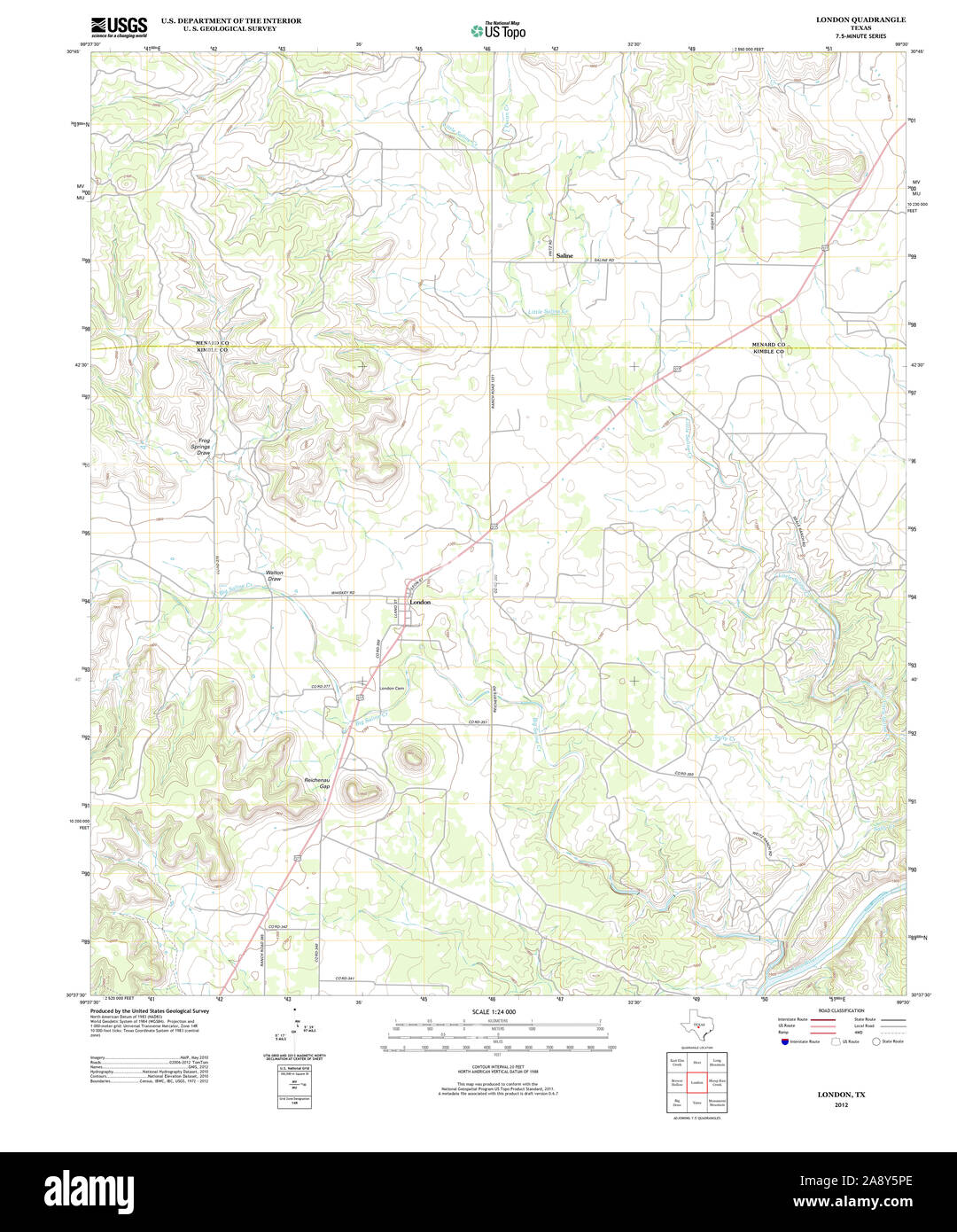 Map of london texas hi-res stock photography and images - Alamy