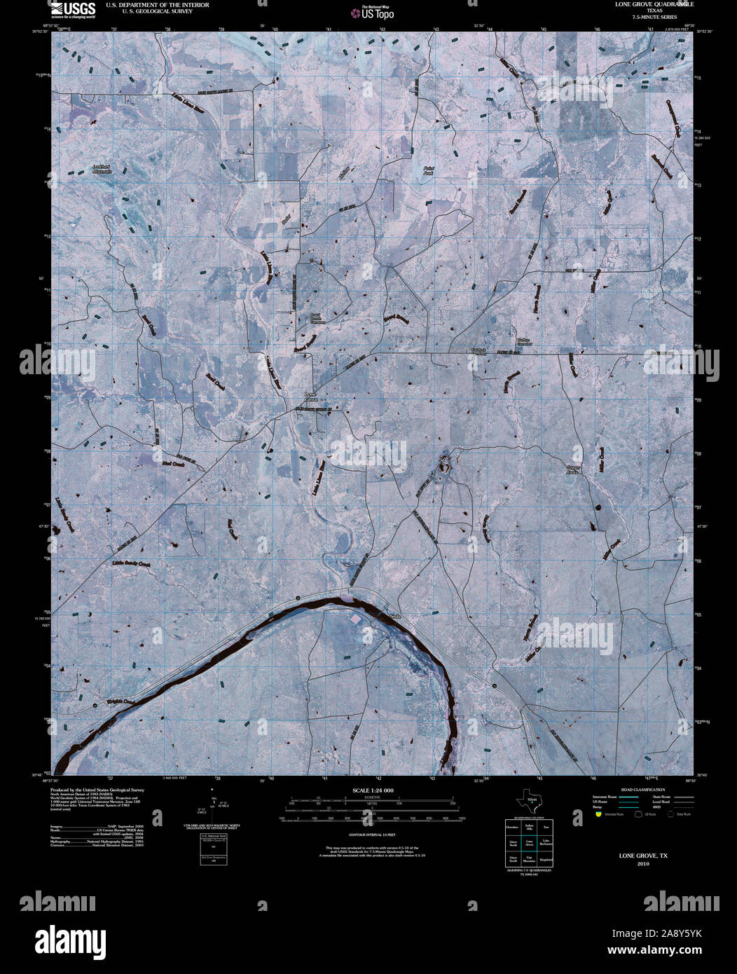 Map of lone grove hi-res stock photography and images - Alamy