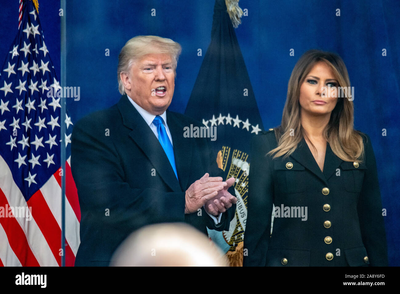 Us President Donald Trump Waves High Resolution Stock Photography and ...