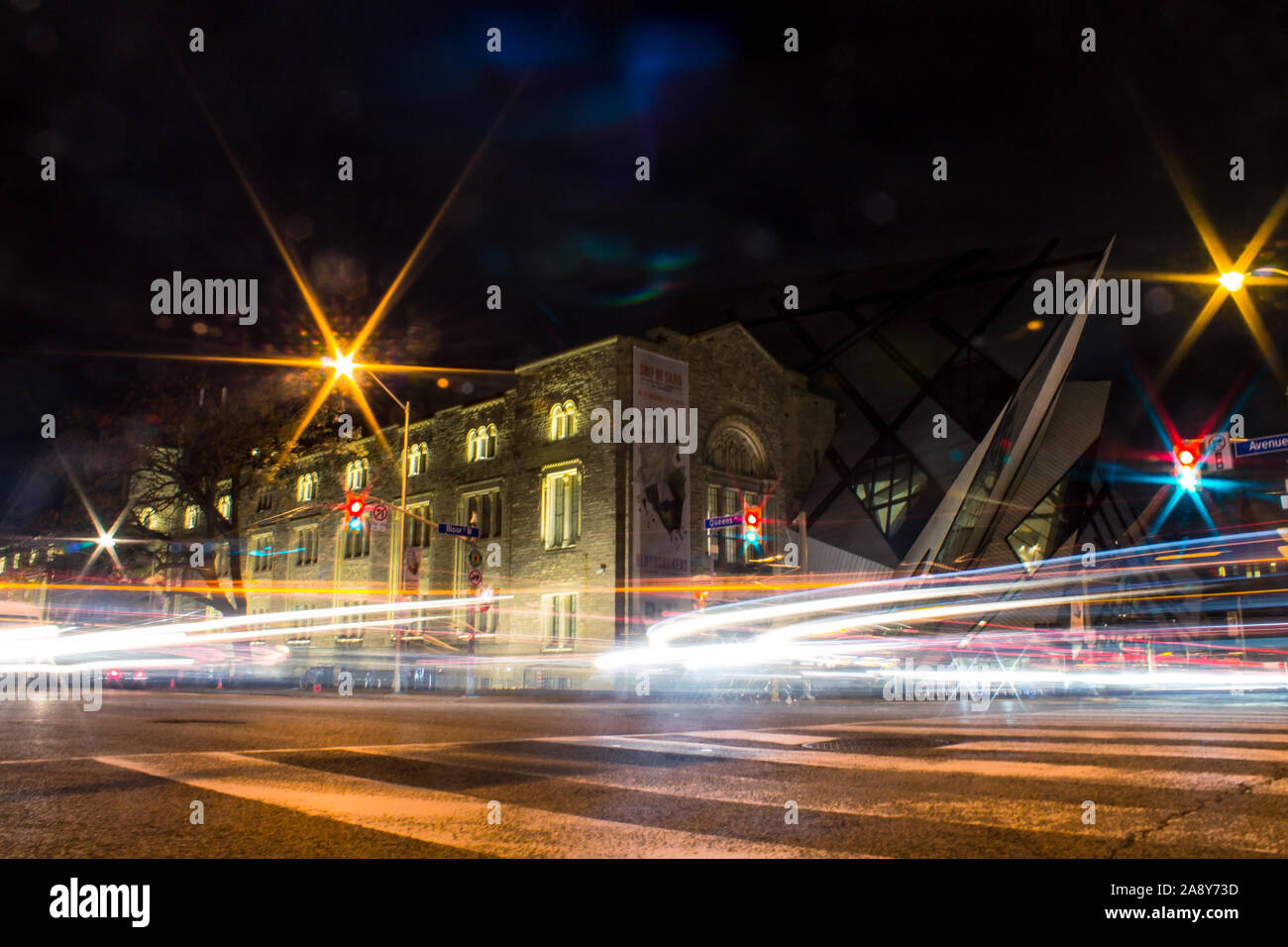 Light Trail outside the Royal Ontario Museum Stock Photo - Alamy