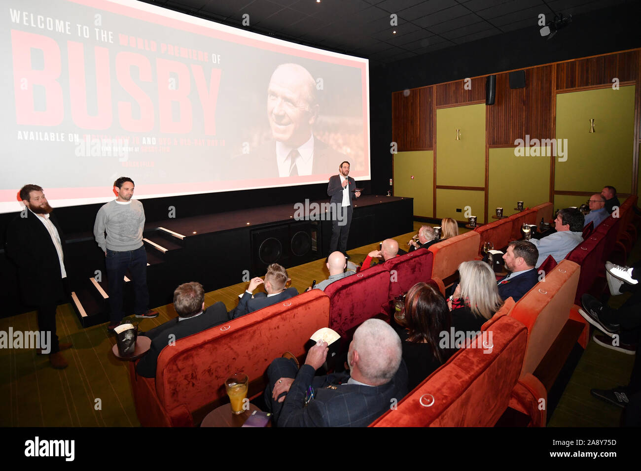 Busby executive producer gabe turner introduces film hi-res stock ...