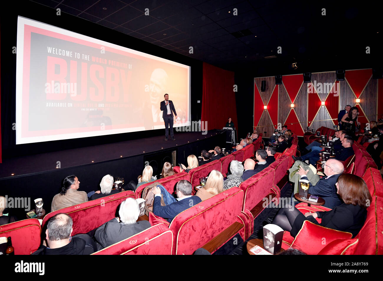 Busby Executive Producer Gabe Turner introduces the film during the ...