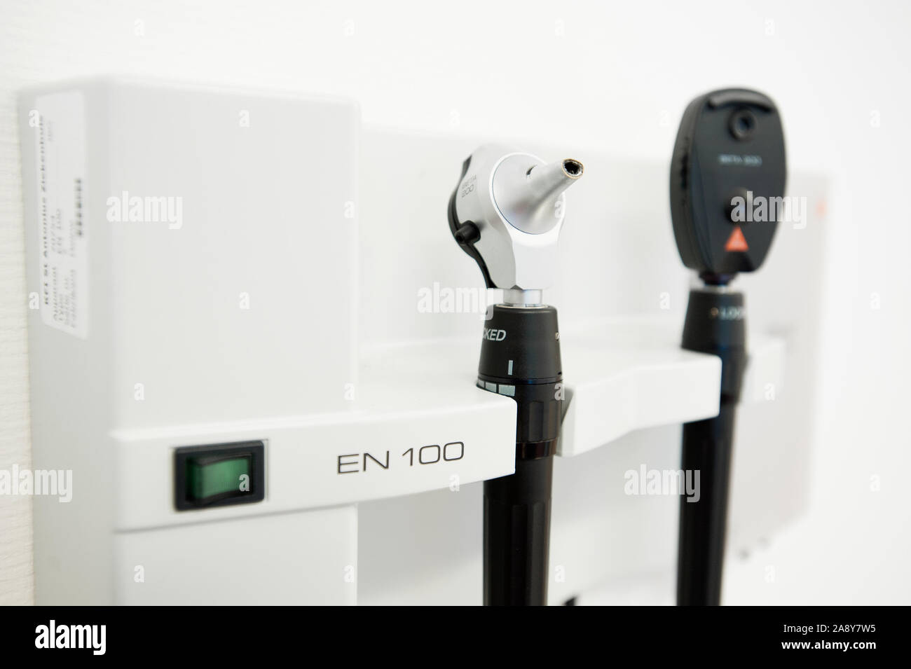 General practice center, hearing test equipment Stock Photo - Alamy