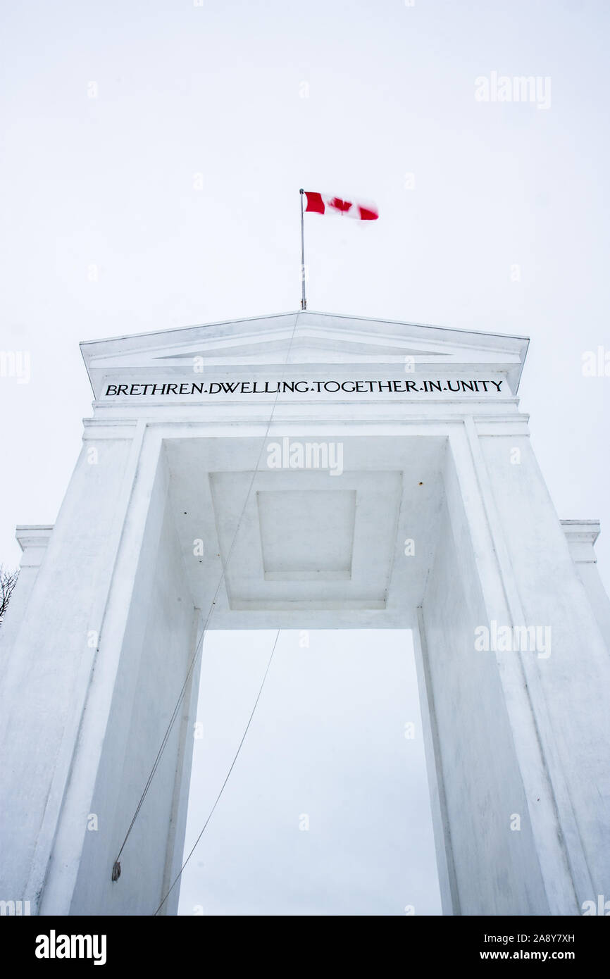 Peace Arch at the USA-Canada Border Crossing at Blaine/Surrey, also ...