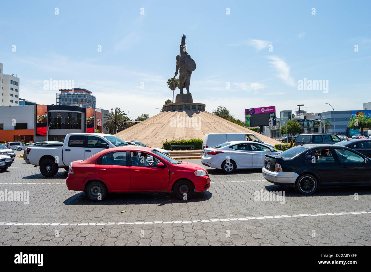 TIJUANA, MEXICO - 07/22: Tijuana traffic on the Cuauhtémoc roundabout ...