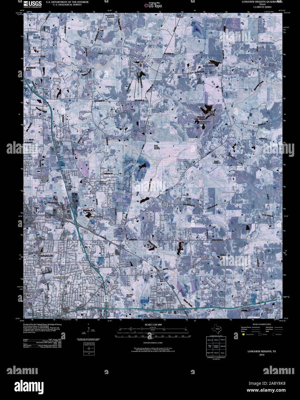 Map of longview texas hi-res stock photography and images - Alamy