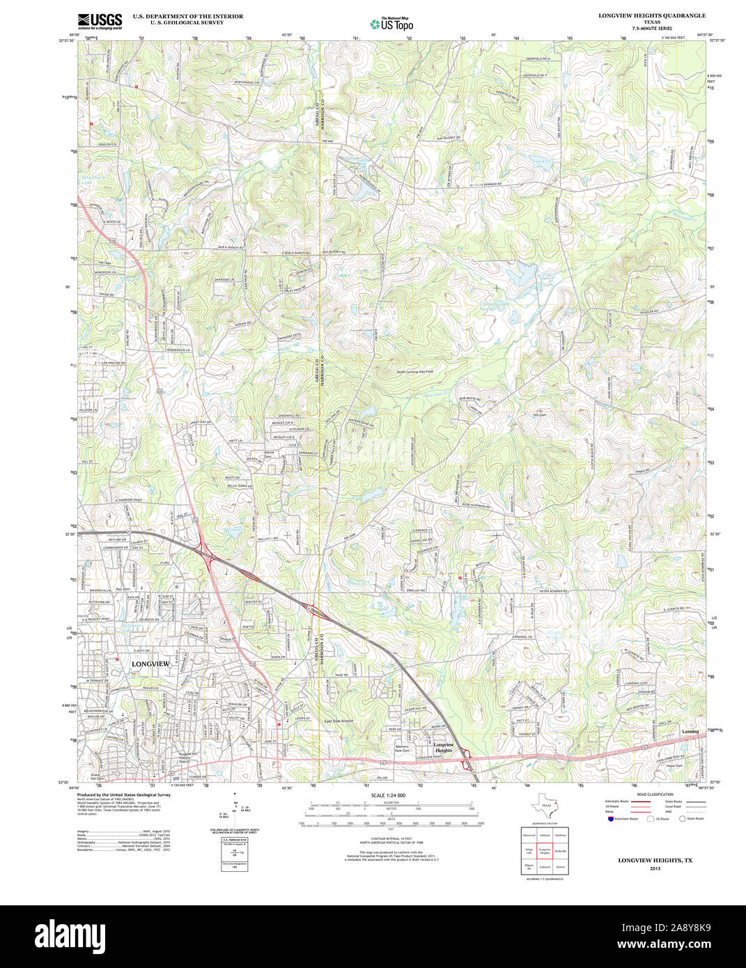 Map of longview texas hi-res stock photography and images - Alamy
