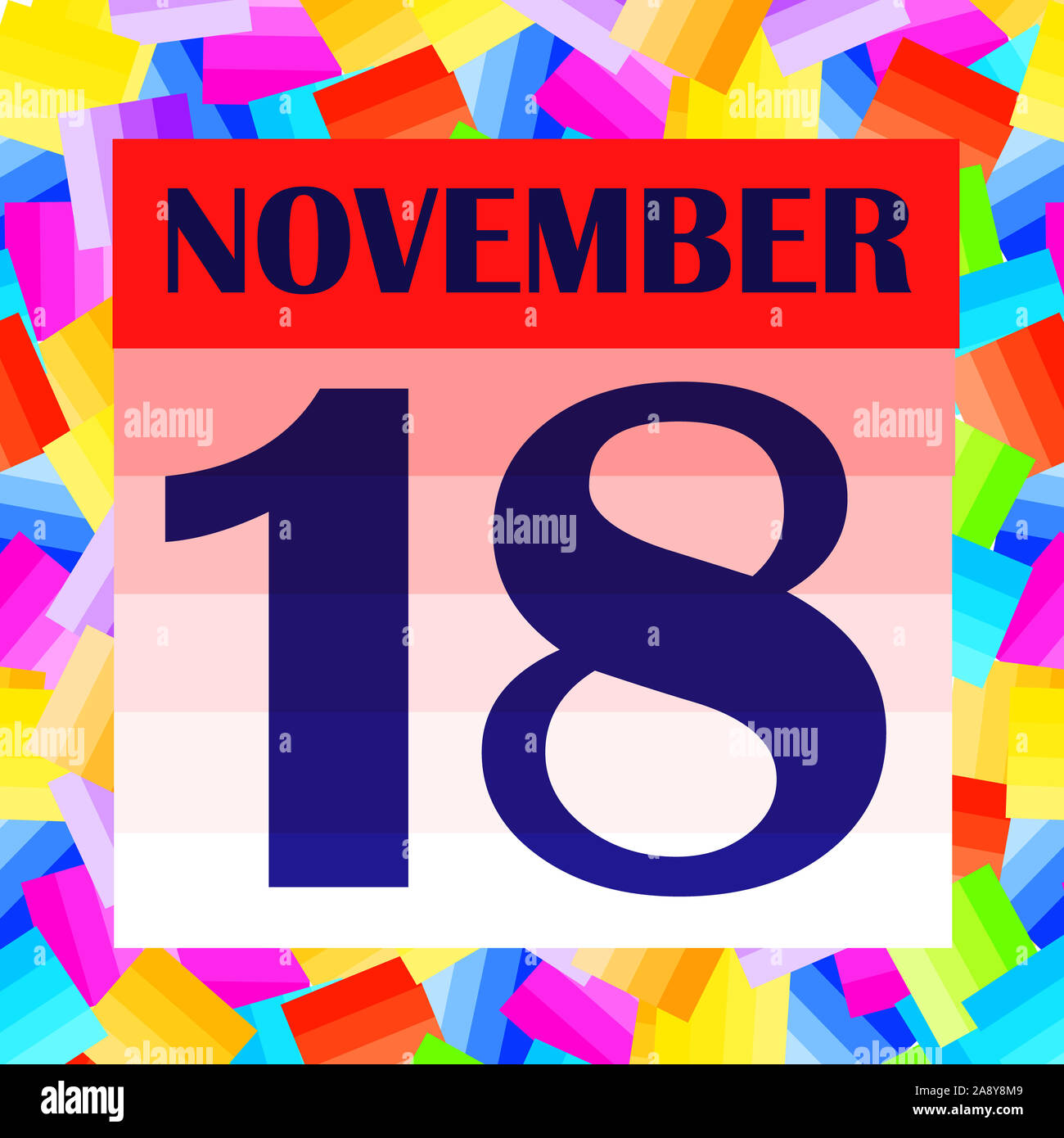November 18 icon. For planning important day. Banner for holidays and ...