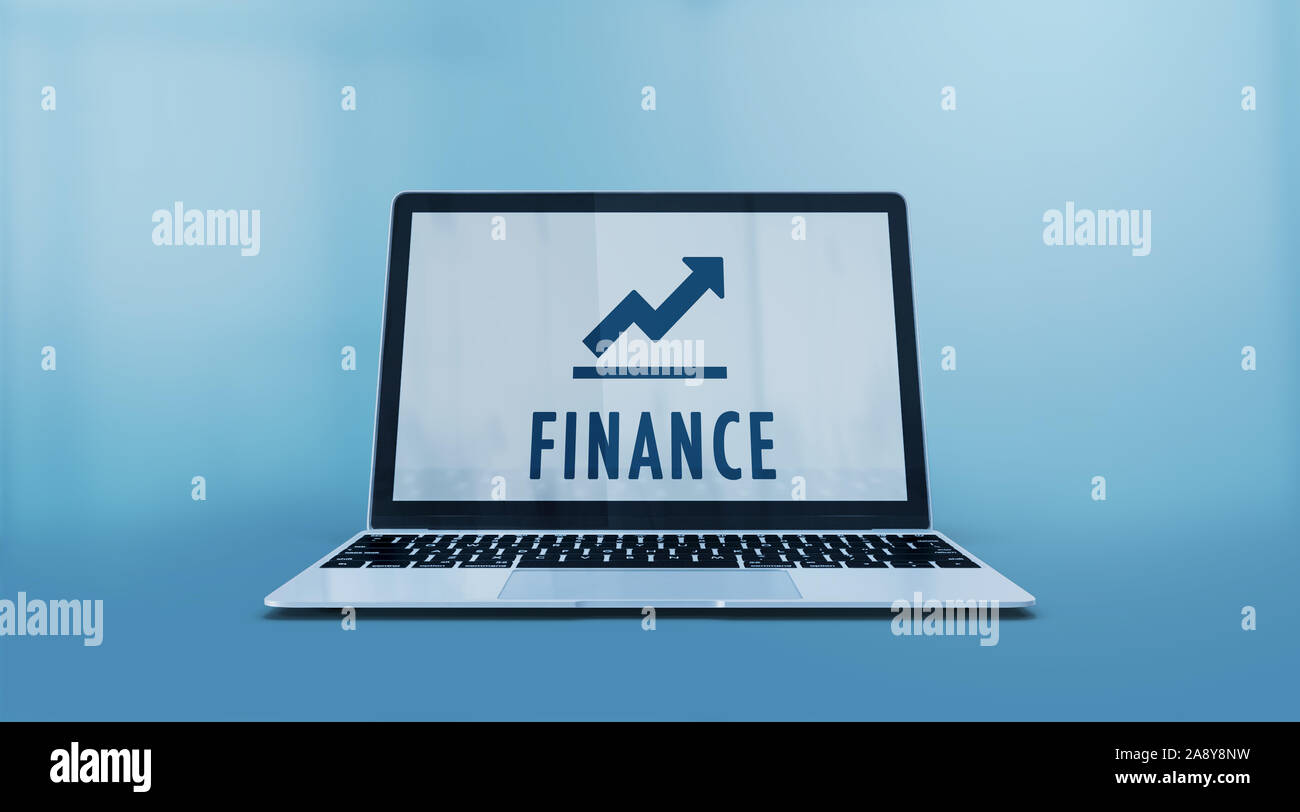 Business Chart Financial Graph symbol and Finance text on a modern ...