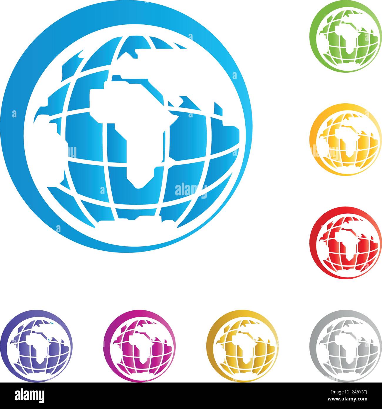 Globe, Earth, Logo, Icon Stock Vector Image & Art - Alamy