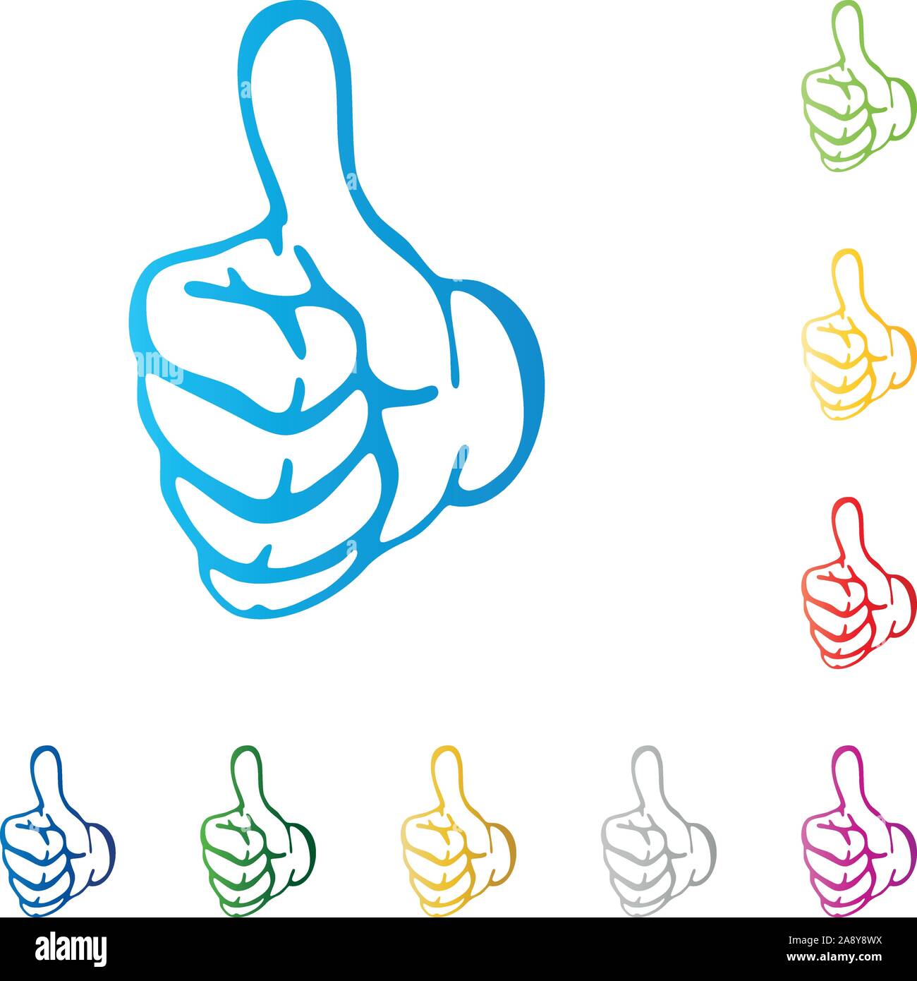 Thumbs up hands people Stock Vector Images - Alamy
