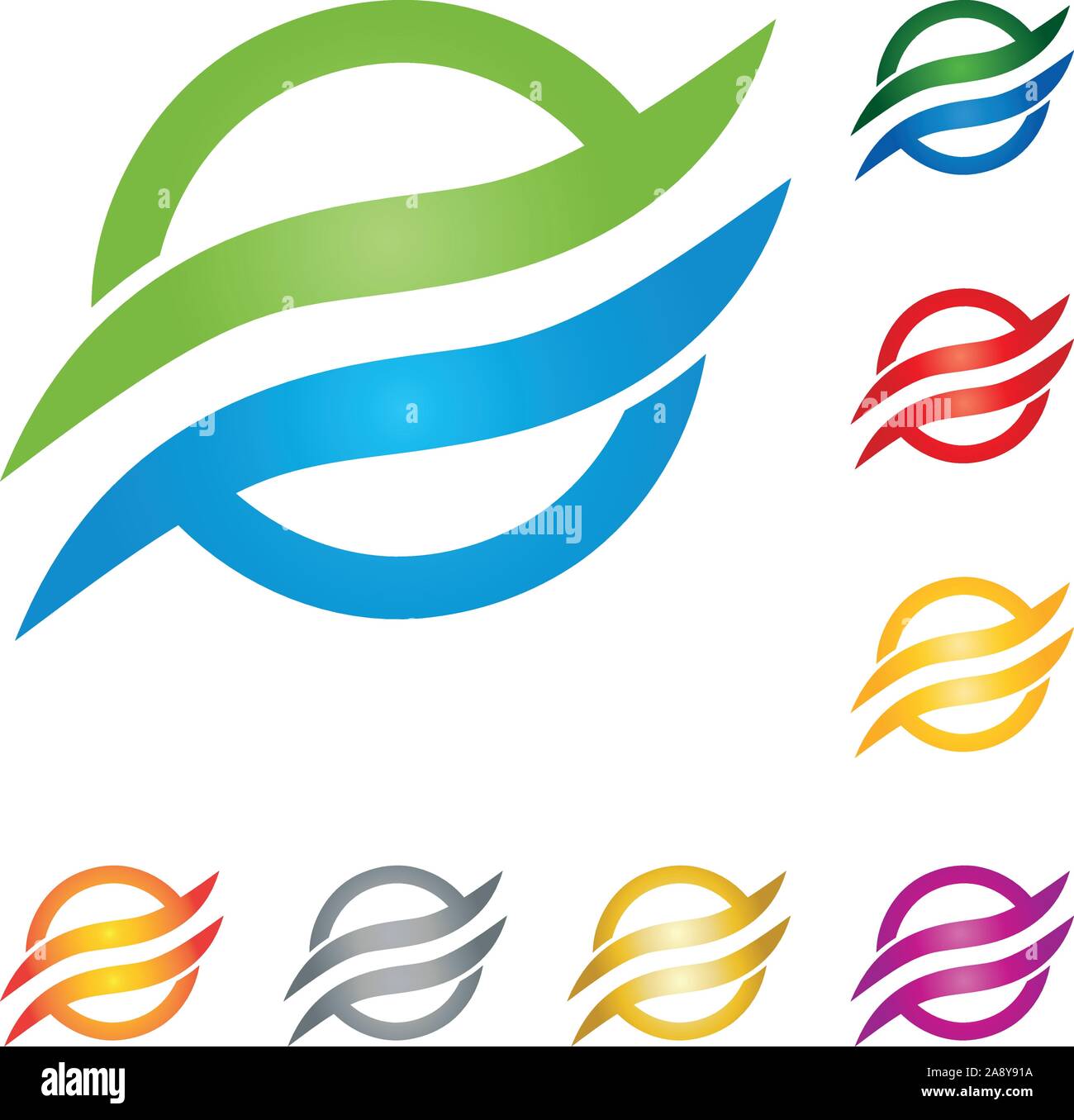 Waves, circle, logo, icon Stock Vector Image & Art - Alamy