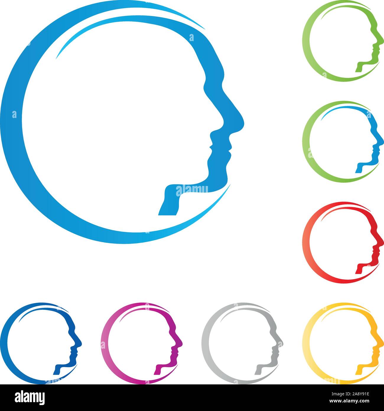 Male female face icon Stock Vector Images - Alamy