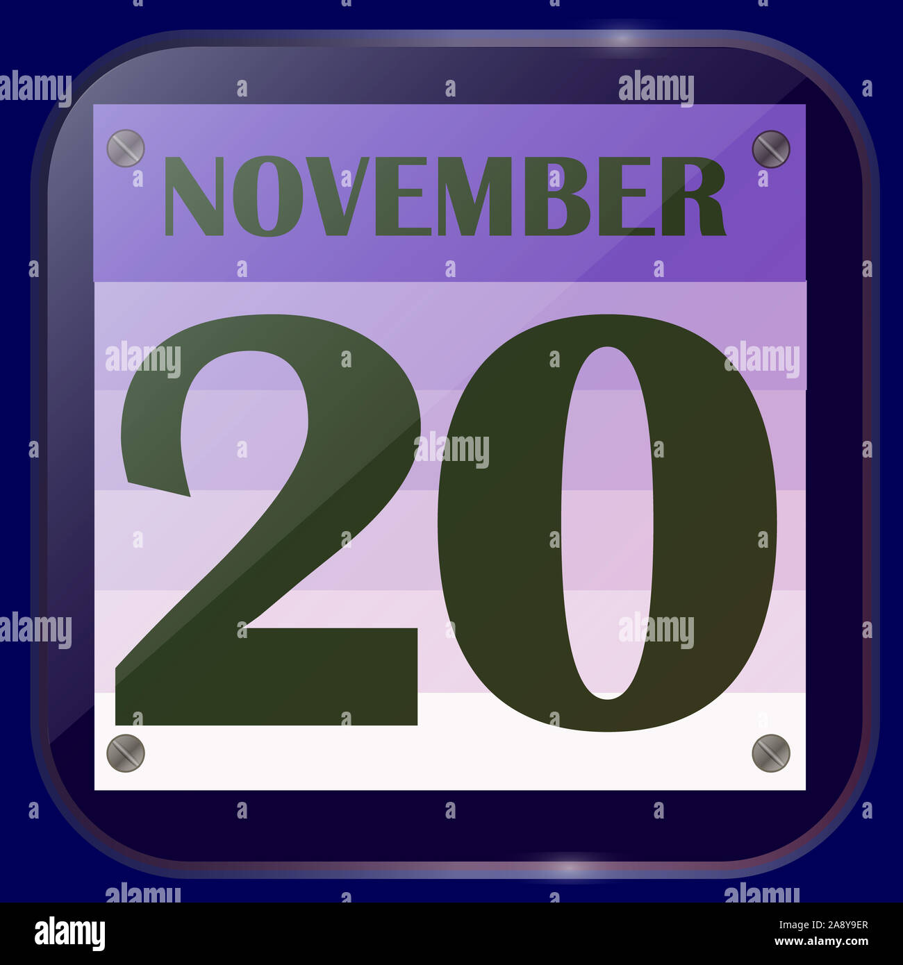 November 20 icon. For planning important day. Banner for holidays and ...