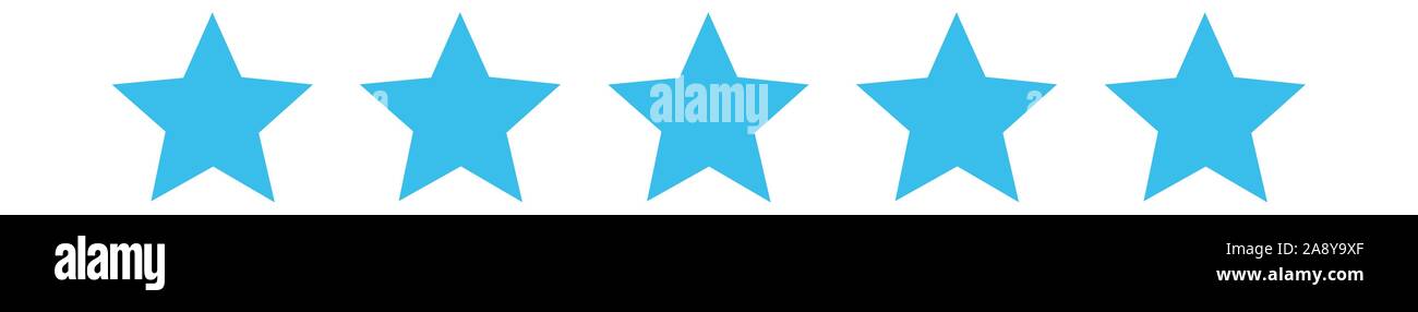 5 Stars Light Blue | Customer Rating | Websites Review Stock Vector ...