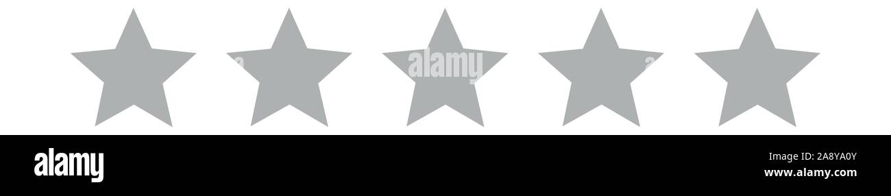 5 Stars Light Gray | Customer Rating | Websites Review Stock Vector ...