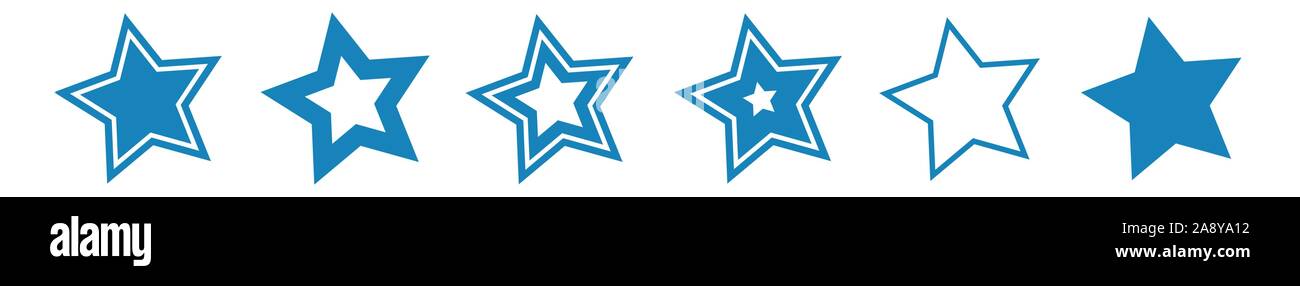 Star Blue | Icon | Logo | Variations Stock Vector Image & Art - Alamy