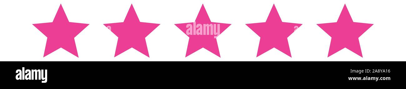 5 Stars Pink | Customer Rating | Websites Review Stock Vector Image ...