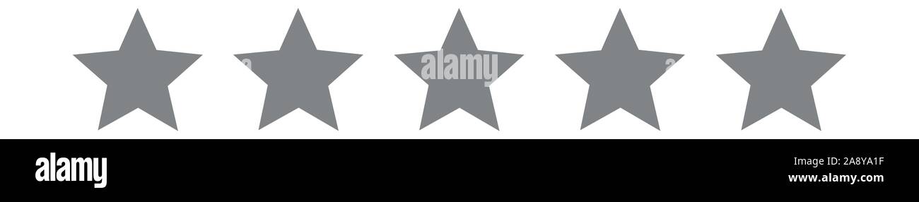 5 Stars Gray | Customer Rating | Websites Review Stock Vector Image ...