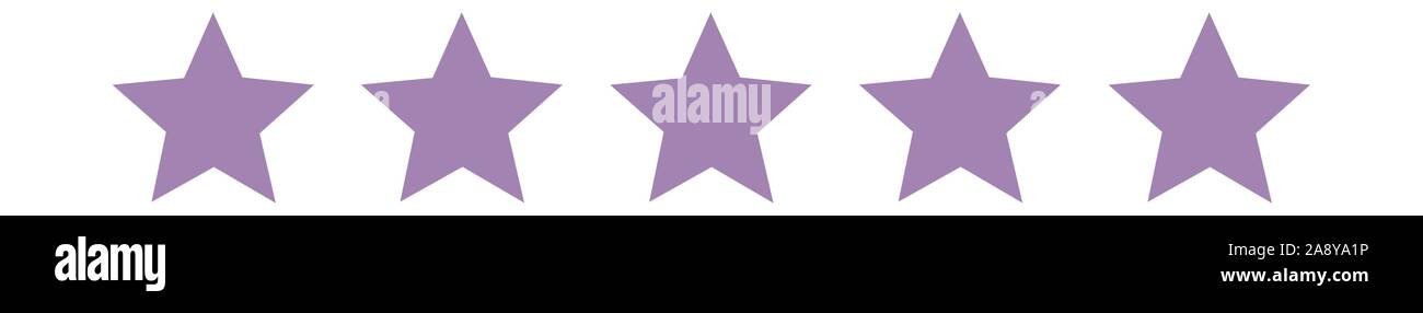 5 Stars Purple | Customer Rating | Websites Review Stock Vector Image ...
