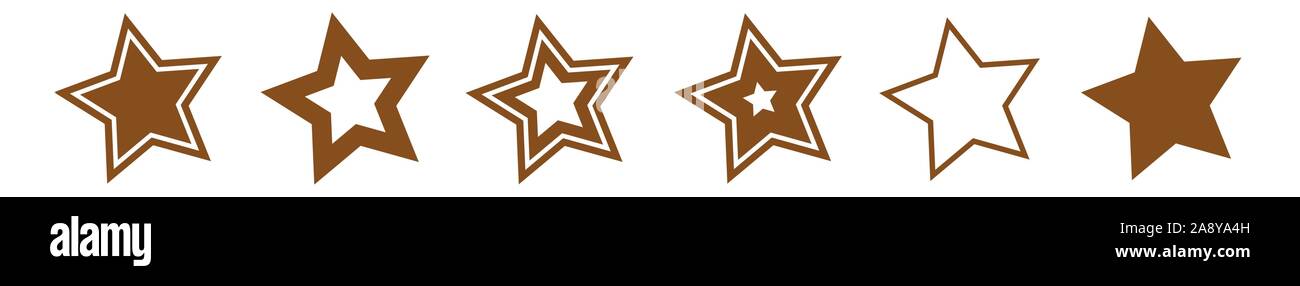 Star Brown | Icon | Logo | Variations Stock Vector Image & Art - Alamy