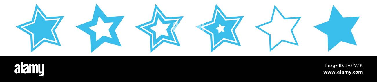 Star Blue Light | Icon | Logo | Variations Stock Vector Image & Art - Alamy