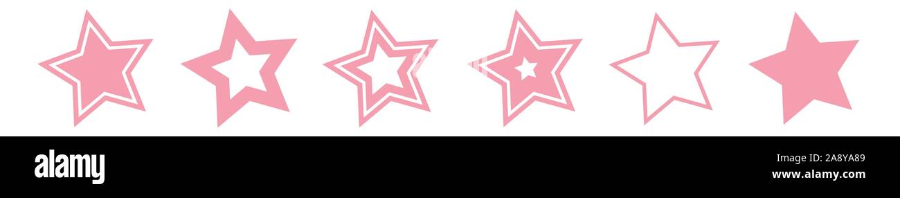 Star Rose Pink | Icon | Logo | Variations Stock Vector Image & Art - Alamy
