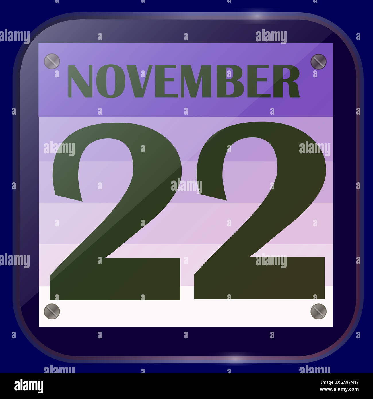 November 22 icon. For planning important day. Banner for holidays and ...