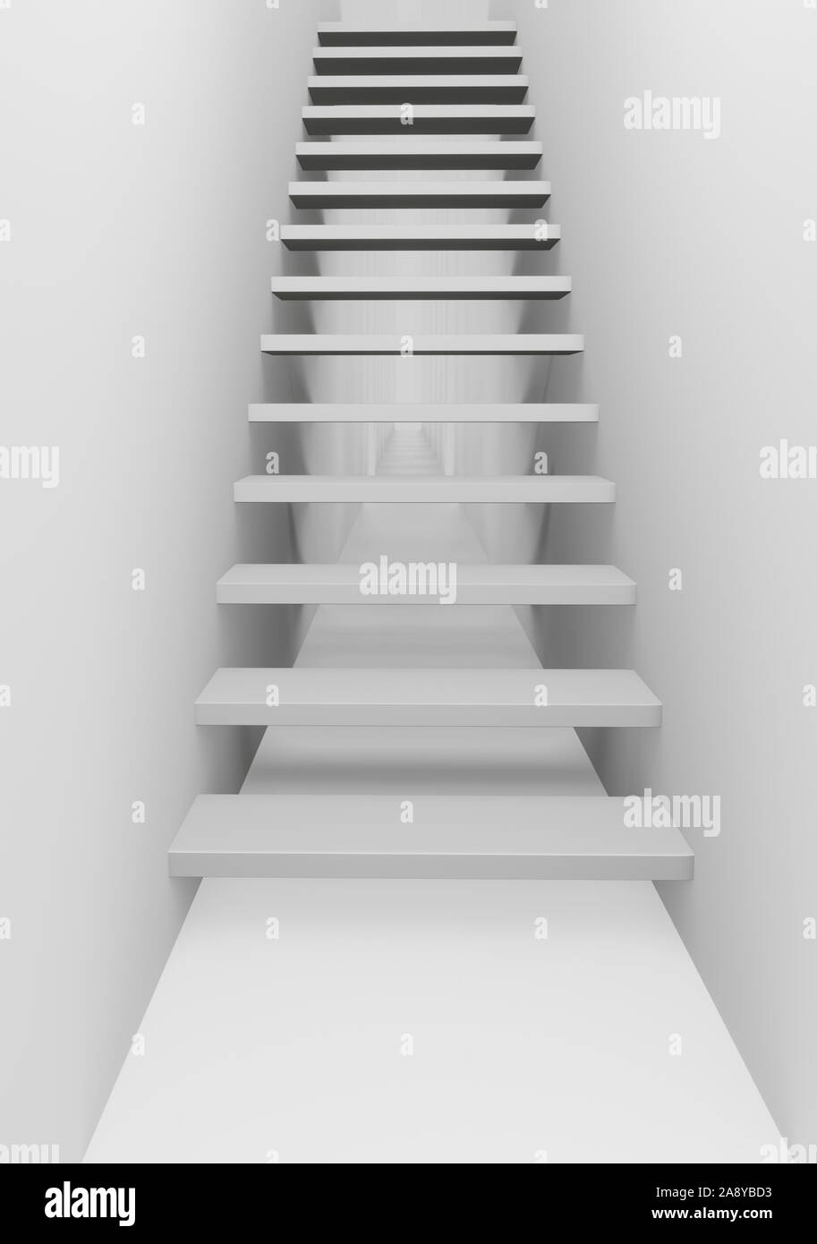 Staircase with steps in the corridor. Business concept. 3d render Stock ...