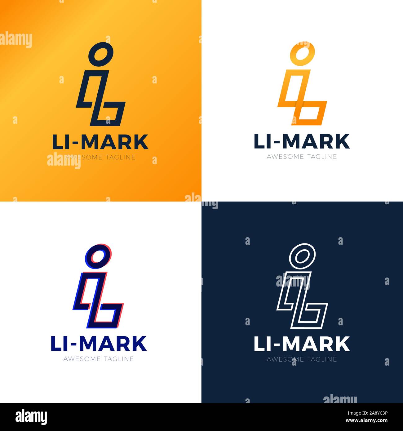 WebLi L I Abstract Line Alphabet Letter Combination Vector Logo Icon ...