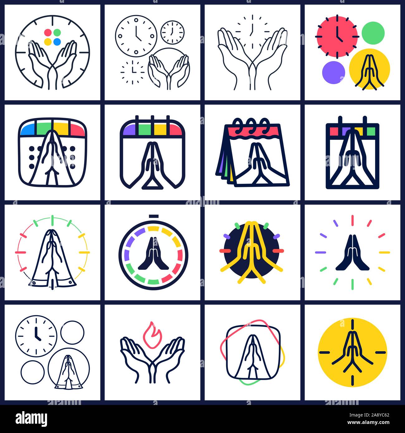 Hour of prayer Stock Vector Images - Alamy