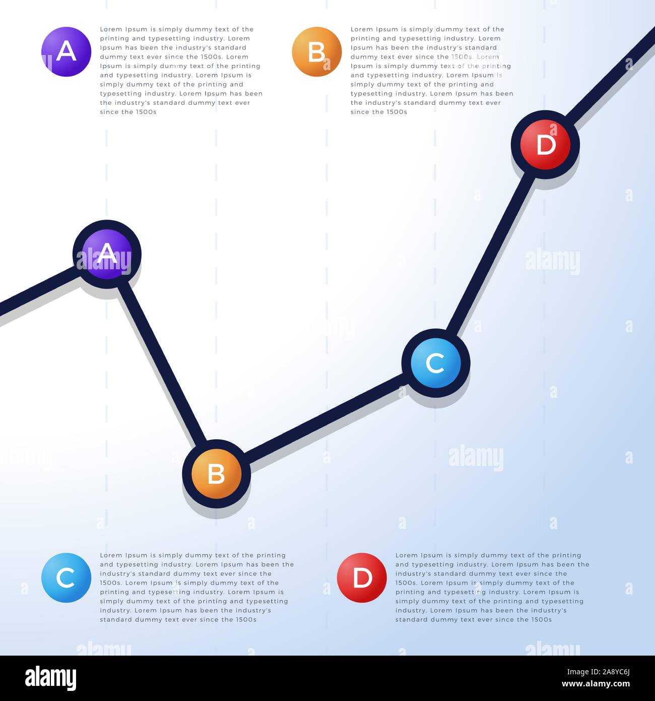 Abstract financial chart with uptrend line graph on gray background ...