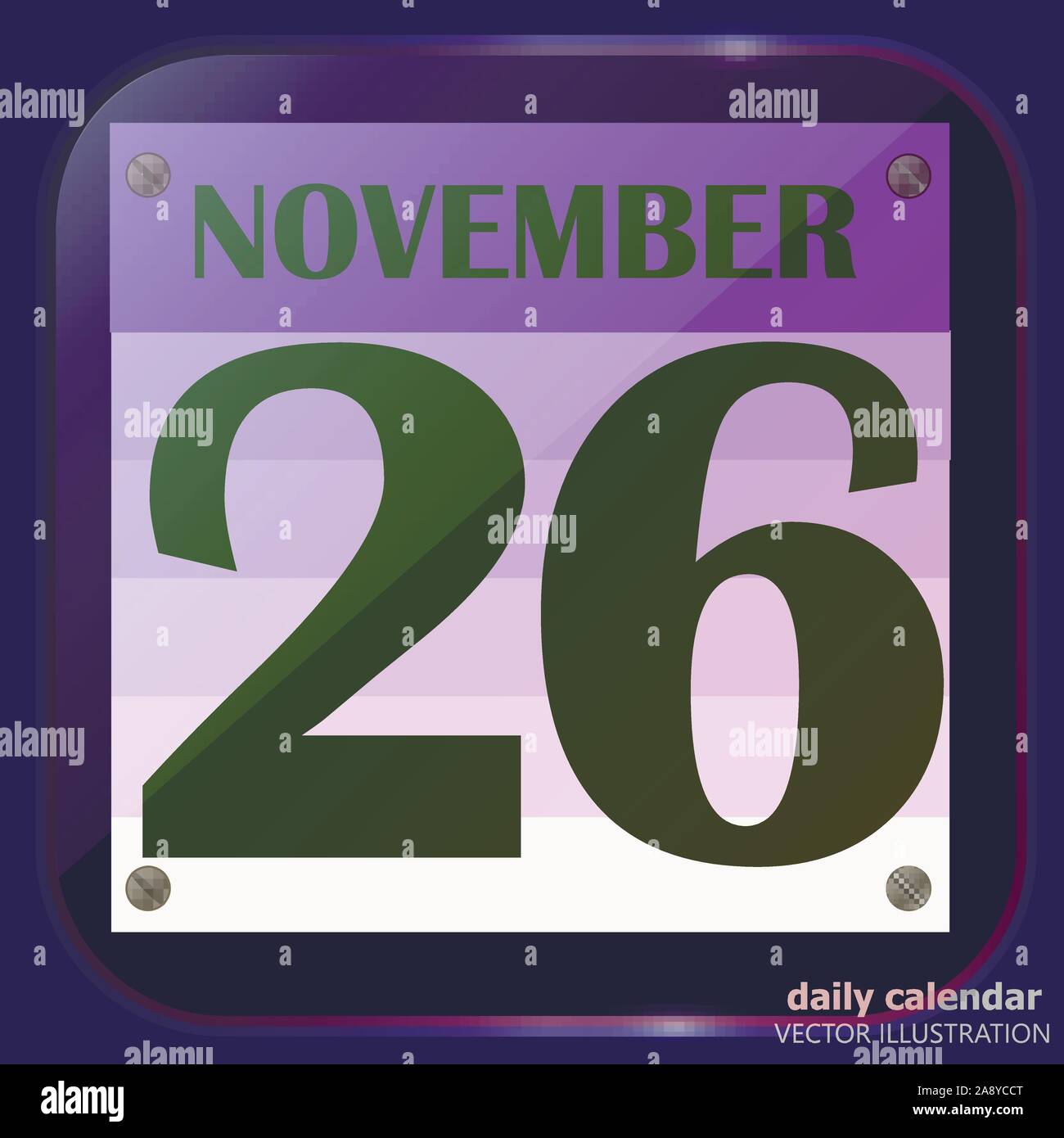November 26 icon. For planning important day. Banner for holidays and ...