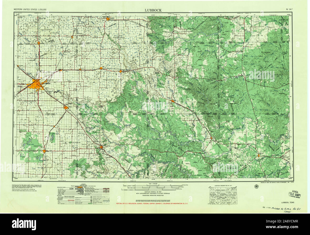 Map of lubbock texas hi-res stock photography and images - Alamy