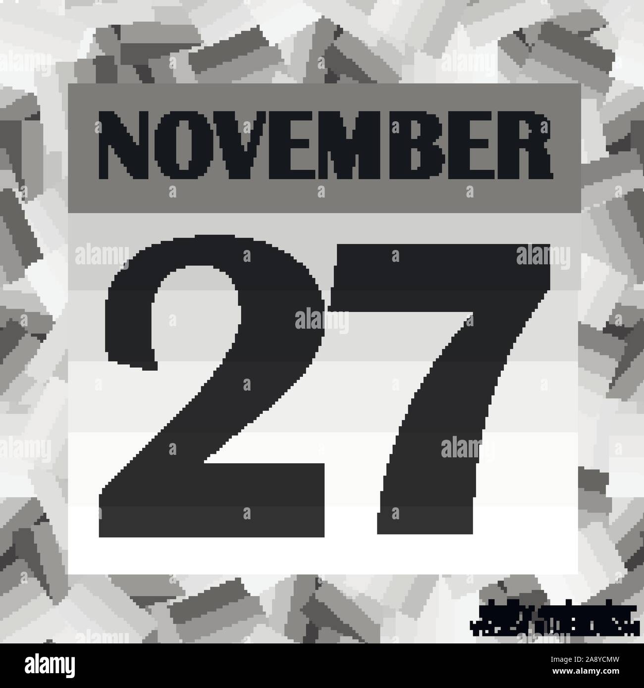 November 27 icon. For planning important day. Banner for holidays and ...