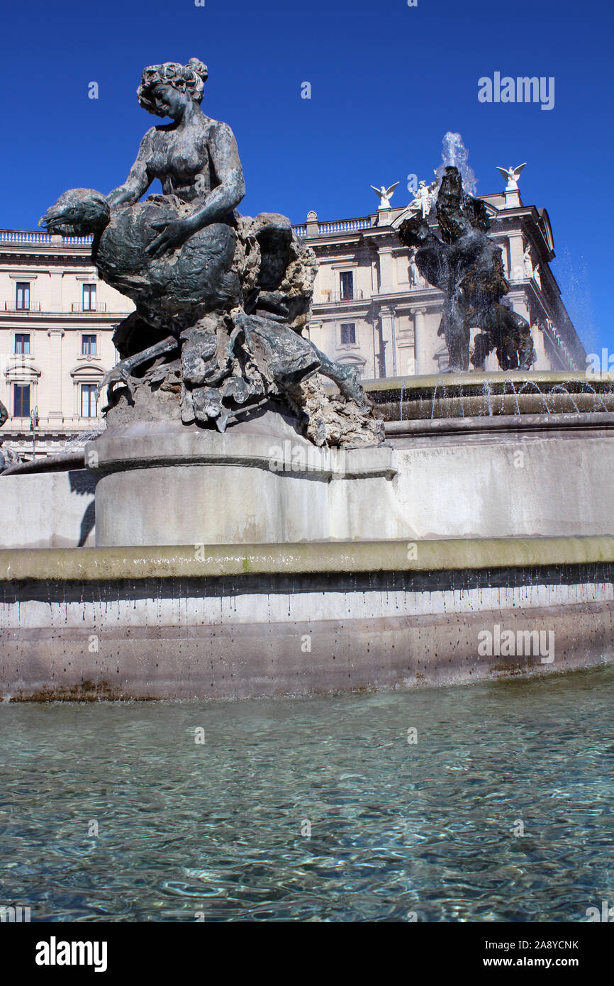 Piazza della Repubblica, Rome Stock Photo - Alamy