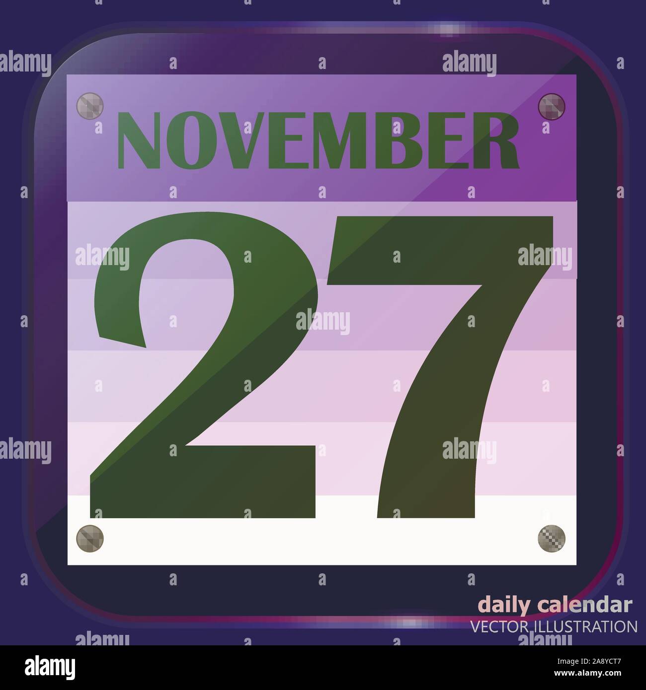 November 27 icon. For planning important day. Banner for holidays and ...