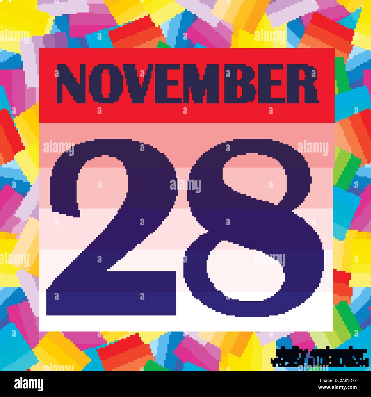 November 28 icon. For planning important day. Banner for holidays and ...
