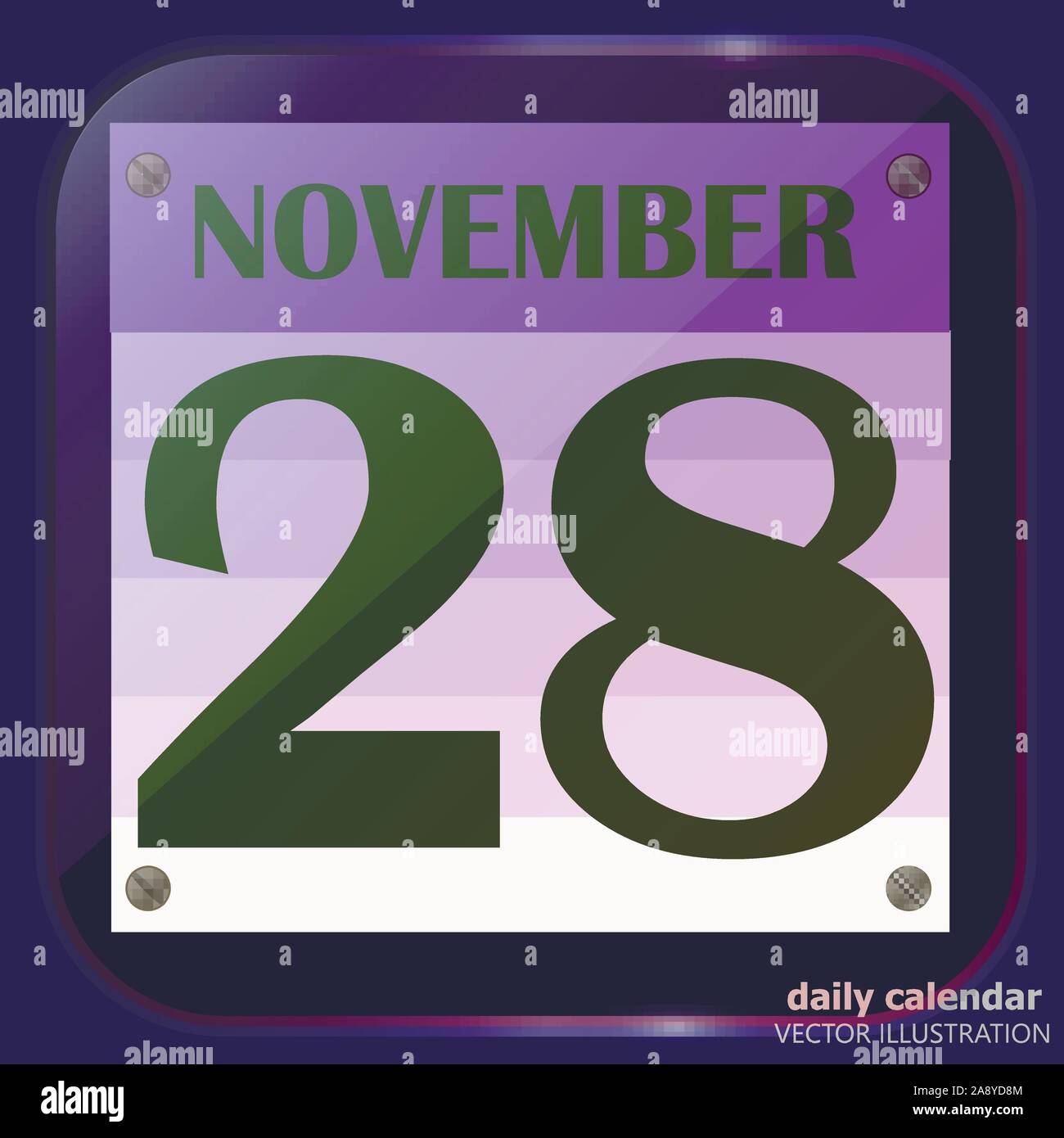 November 28 icon. For planning important day. Banner for holidays and ...