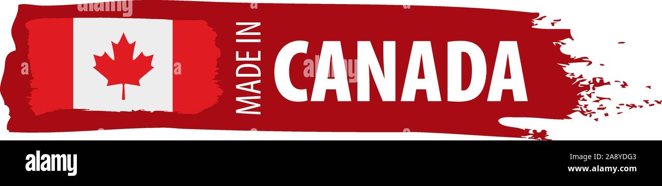 Canada flag, vector illustration on a white background Stock Vector ...