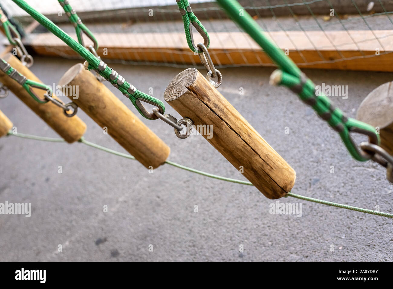 Suspended with ropes hi-res stock photography and images - Alamy